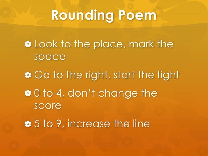 Rounding poem