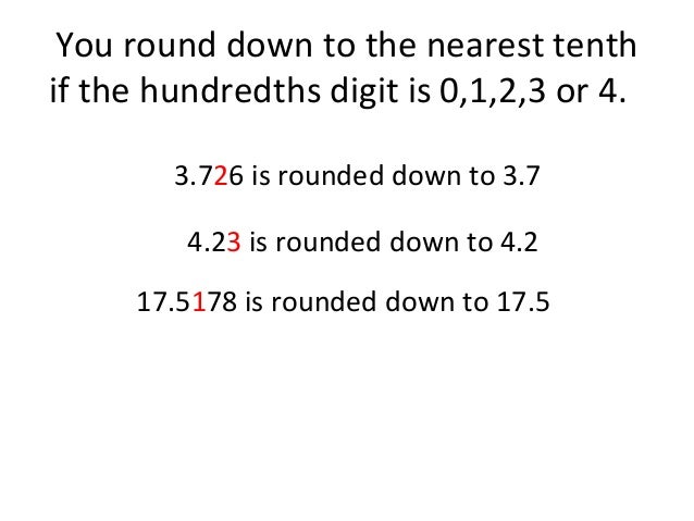 Rounding a Number to 1 Decimal Place