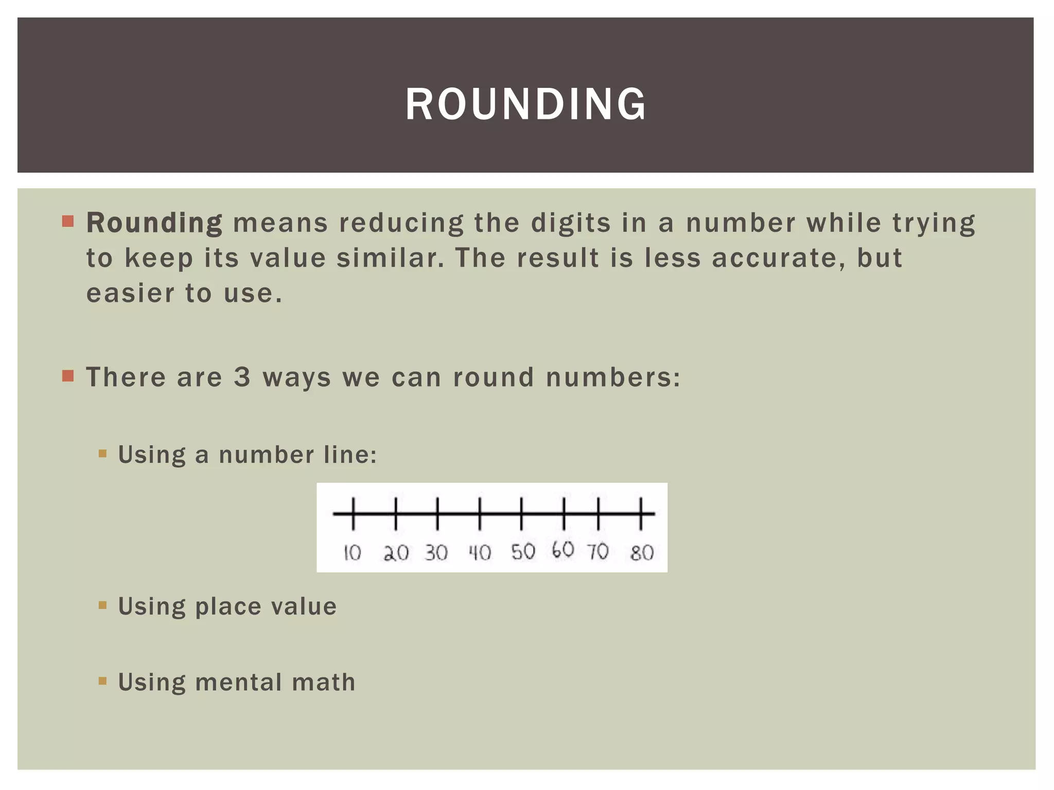 Rounding whole numbers | PPTX