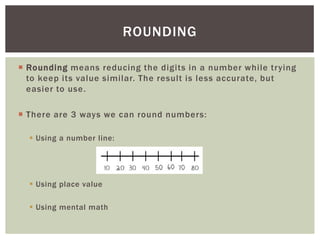 Rounding whole numbers | PPTX