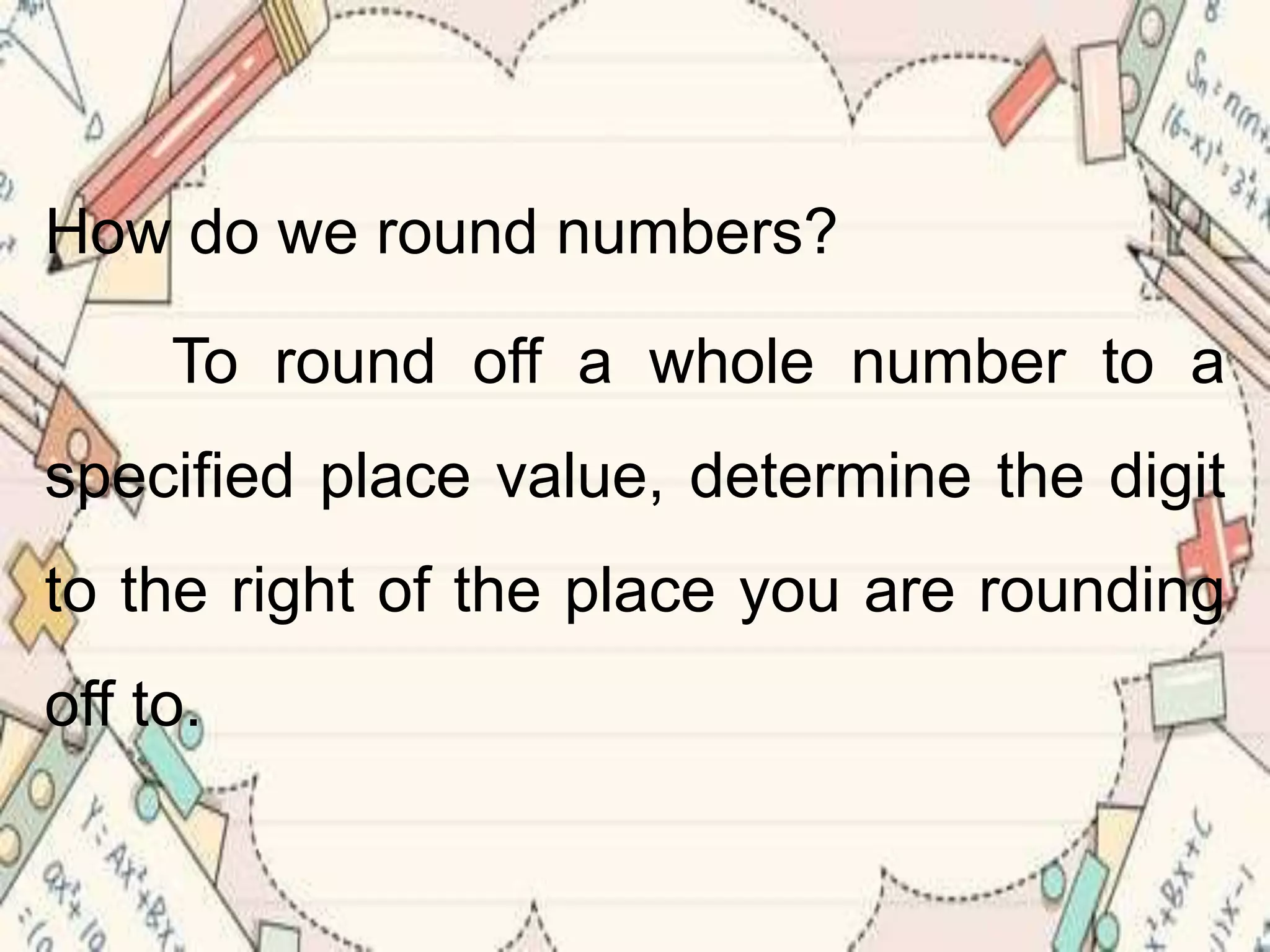 Roundinng off numbers | PPTX