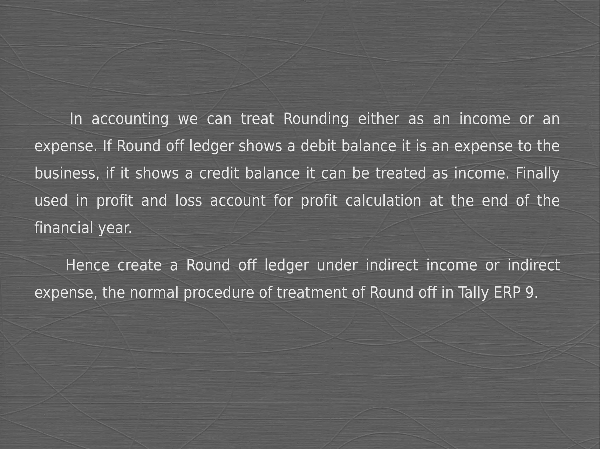 How to use the Automatic Round Off feature in Tally ERP 9? | PDF