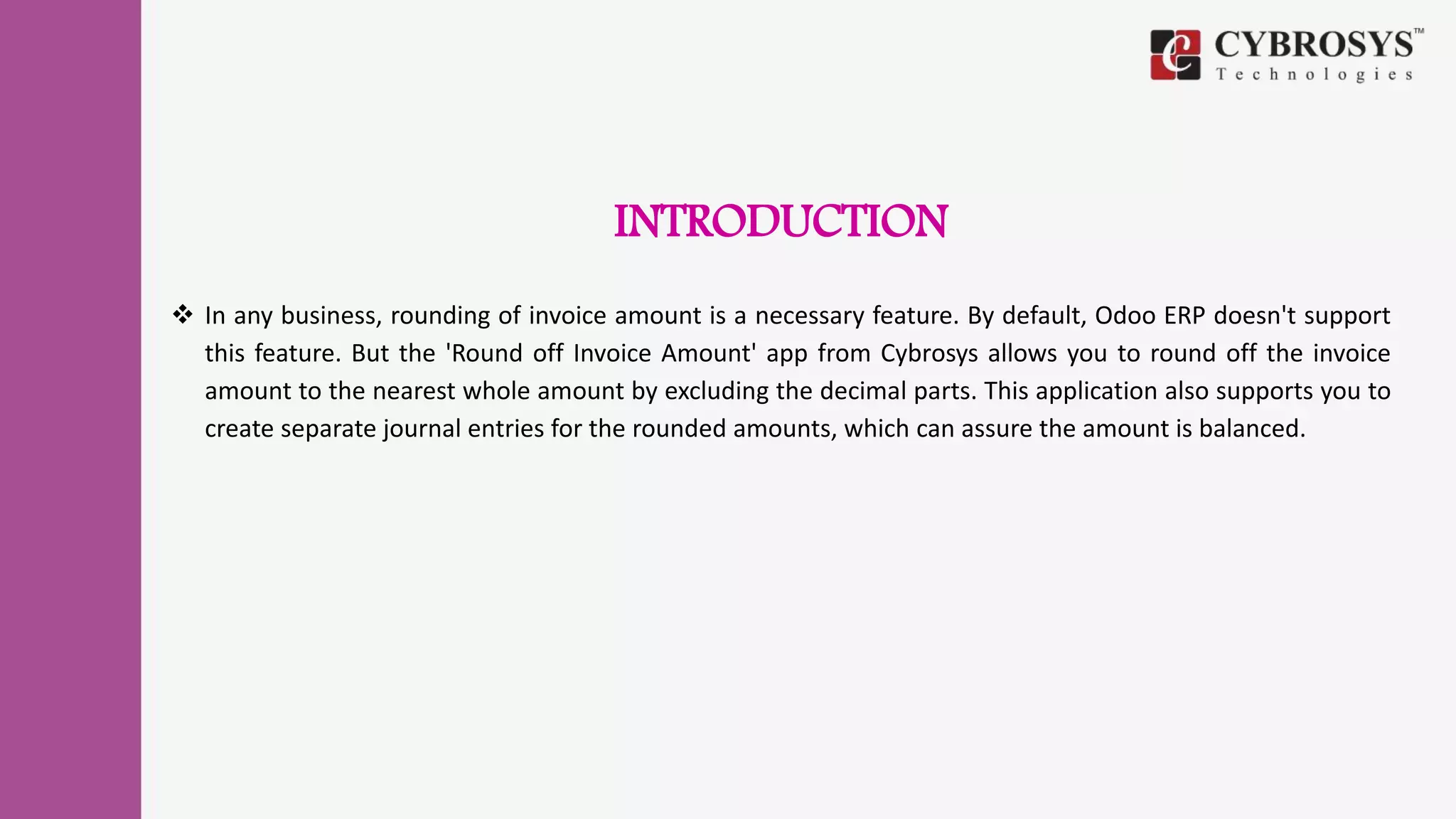 Round off invoice amount | PPTX