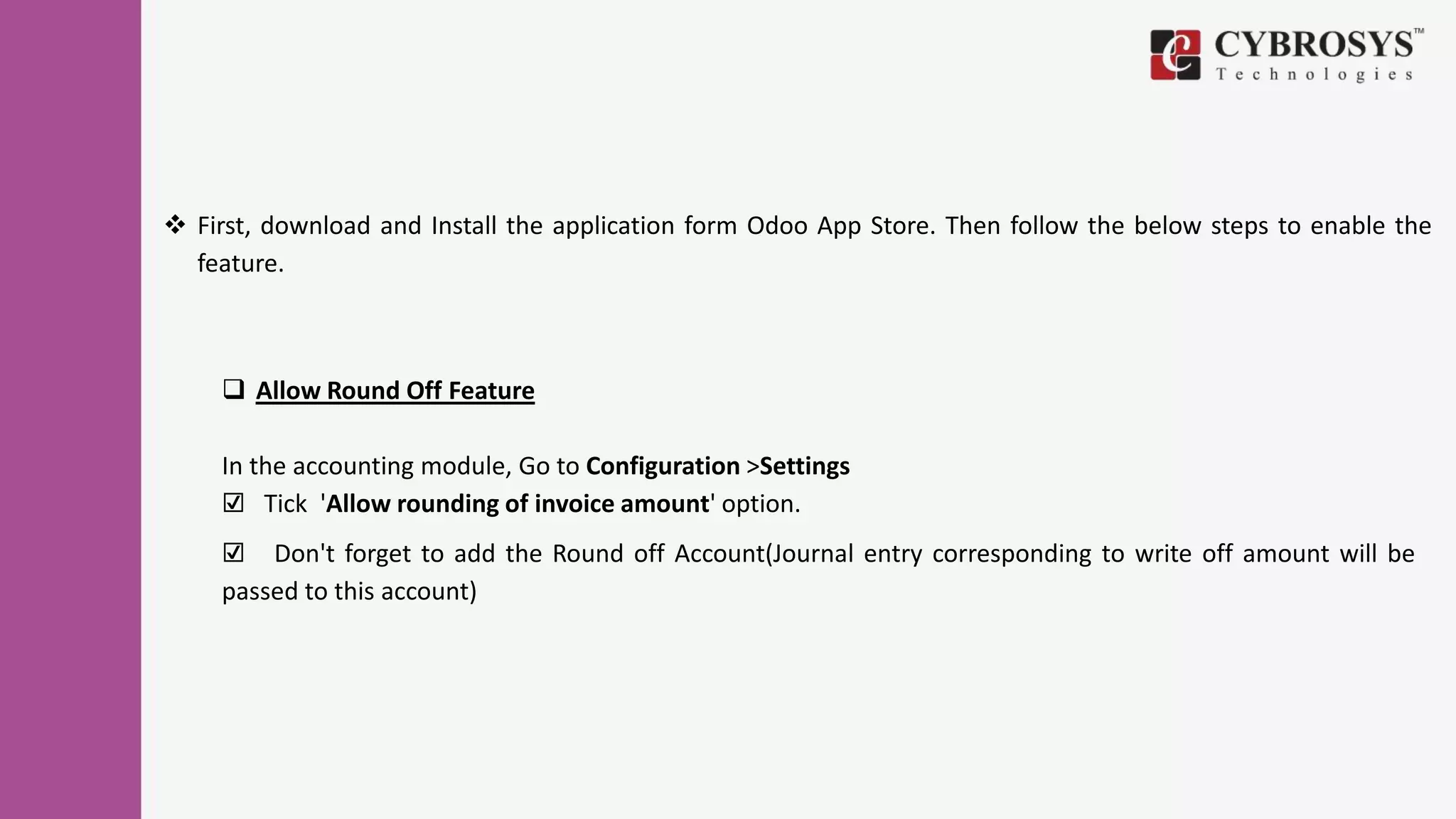 Round off invoice amount | PPTX