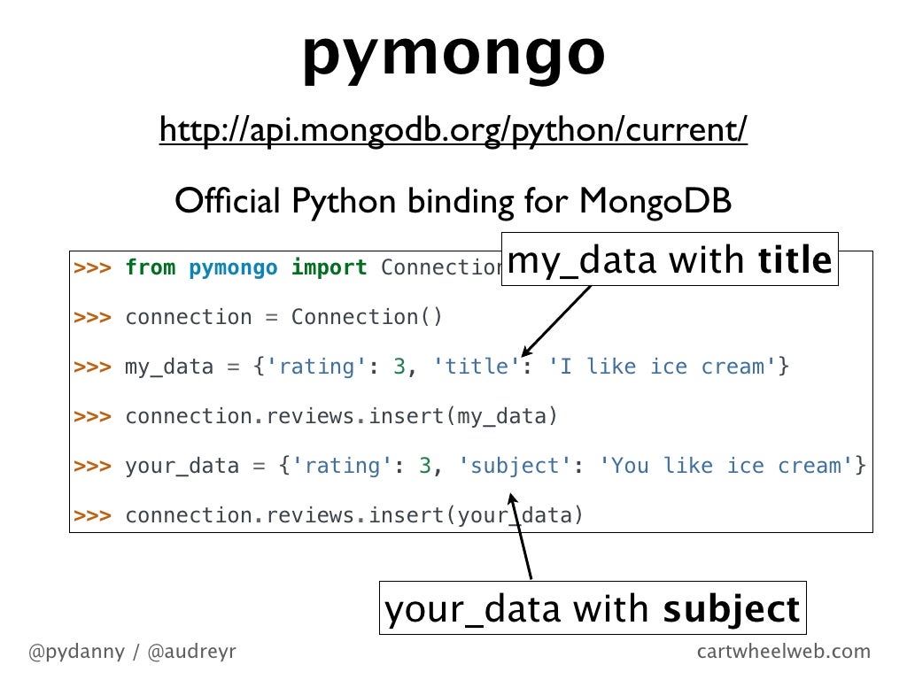 Pymongo Pythoncurrent Official Python Binding