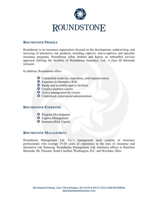 Roundstone Programs | PDF