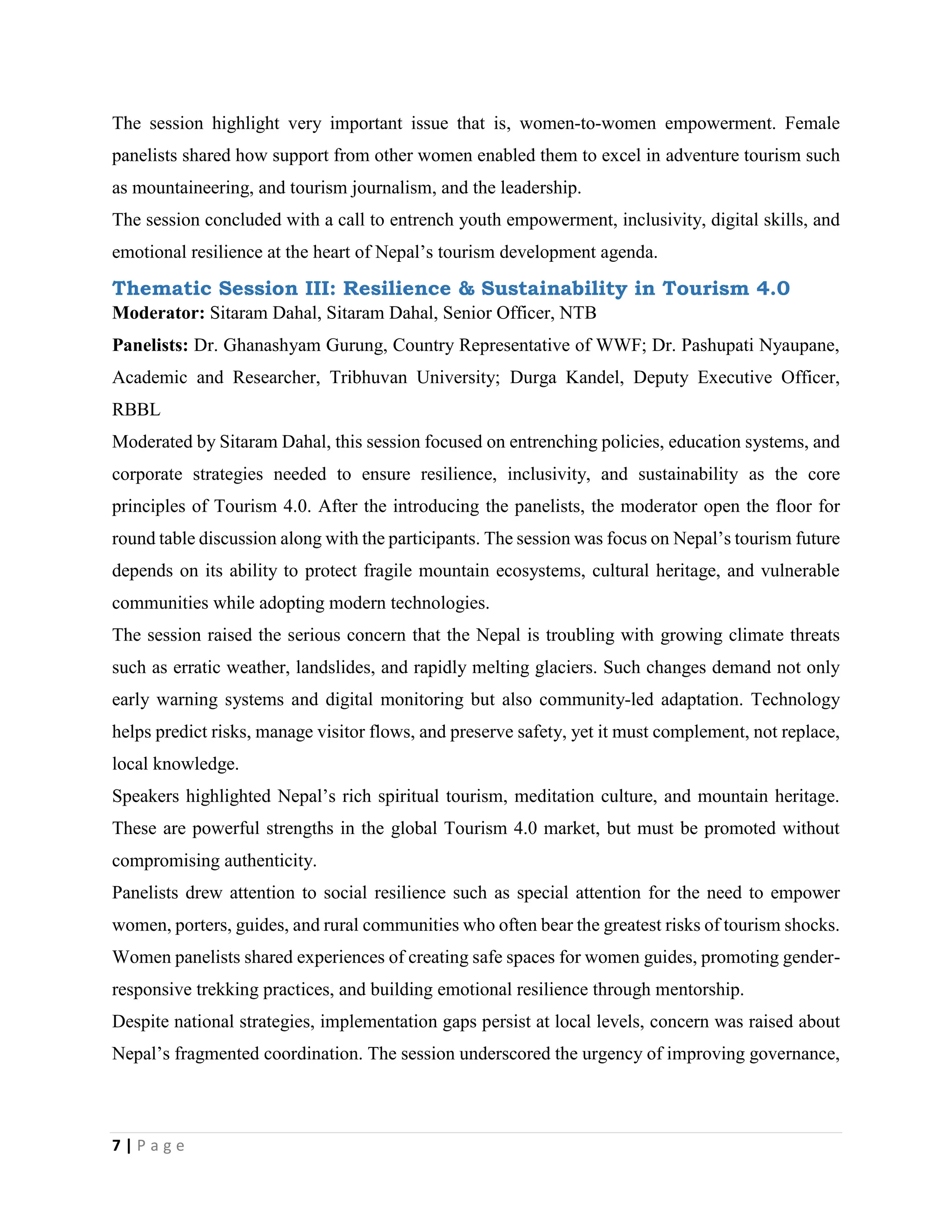 Tourism 4.0: Round Table Panel Discussion Report.pdf