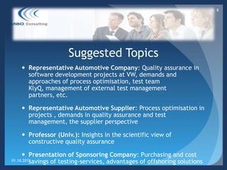 Roundtable Event Test und Quality Assurance in the IT Industry | PPT