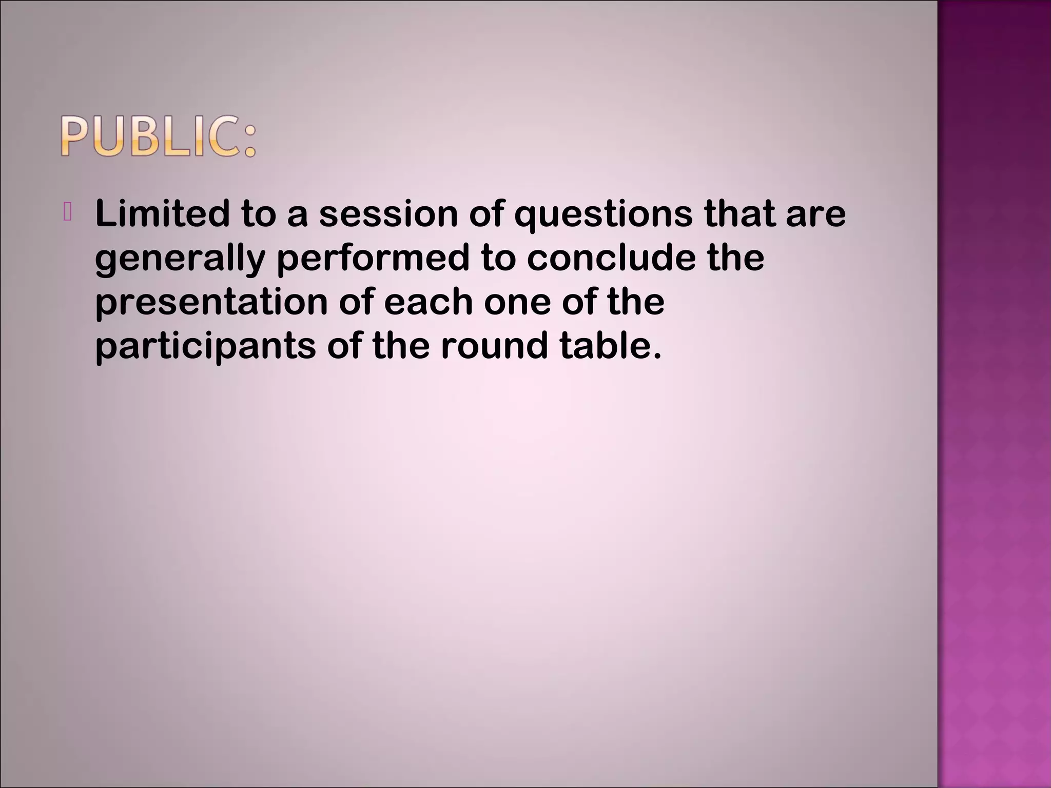 Round table unit 5 | PPT