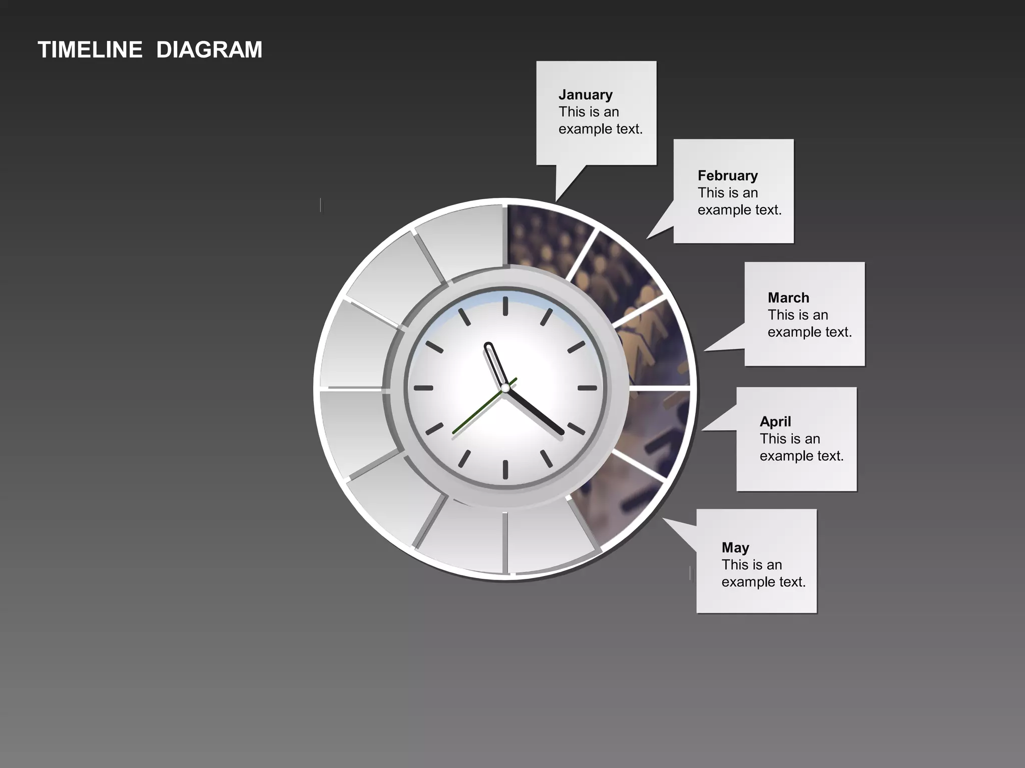 Round Timeline Photos Diagram | PPT