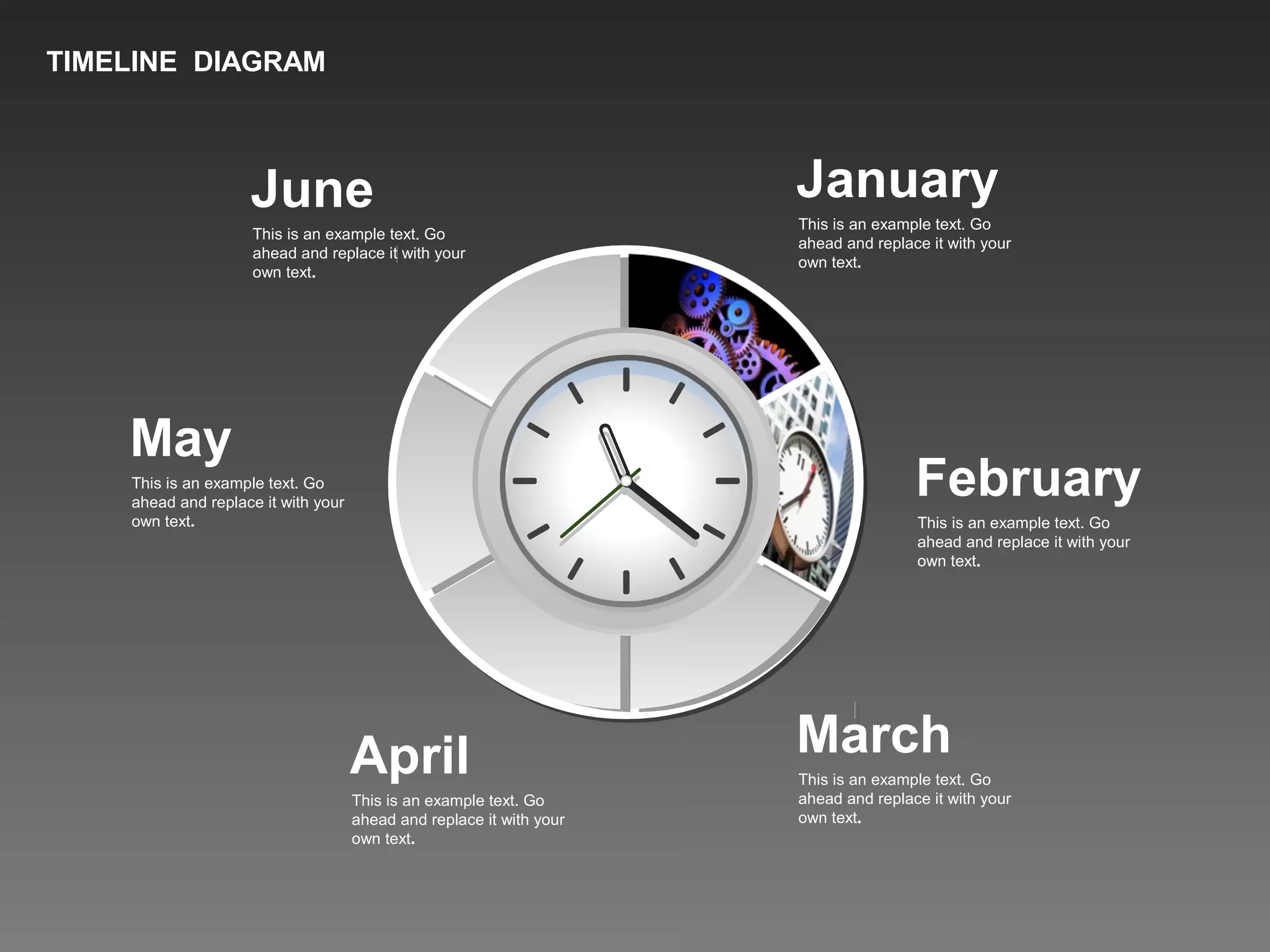 Round Timeline Photos Diagram | PPT