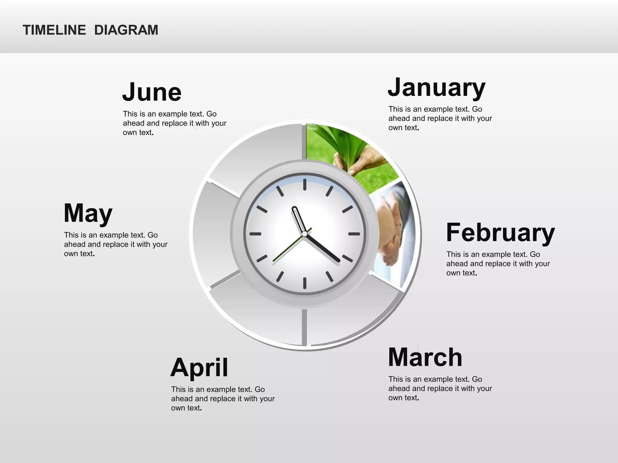 Round Timeline Photos Diagram | PPT