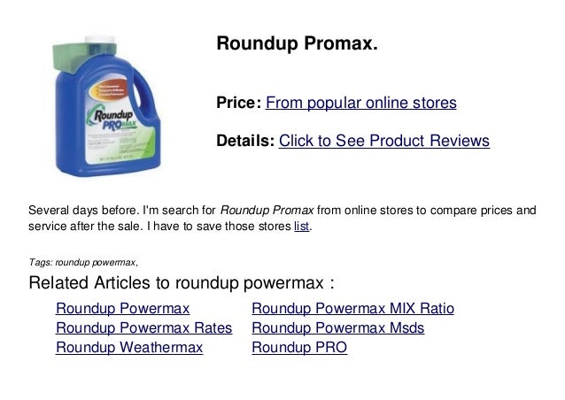 Roundup Powermax Herbicide Label - Ythoreccio