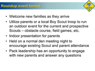 Roundup presentation for Cub Scout Roundtable | PPTX