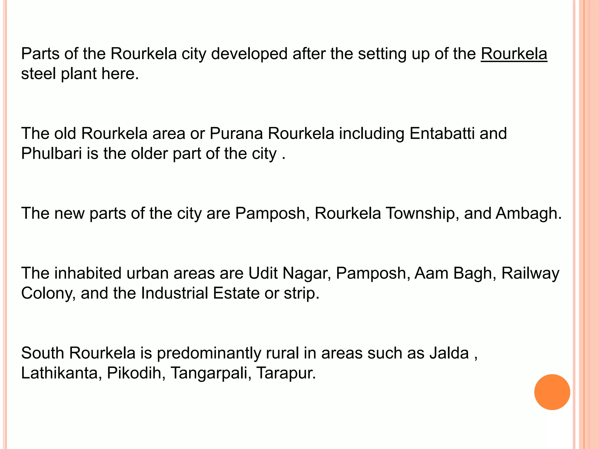 Rourkela architecture case study town planning | PPTX