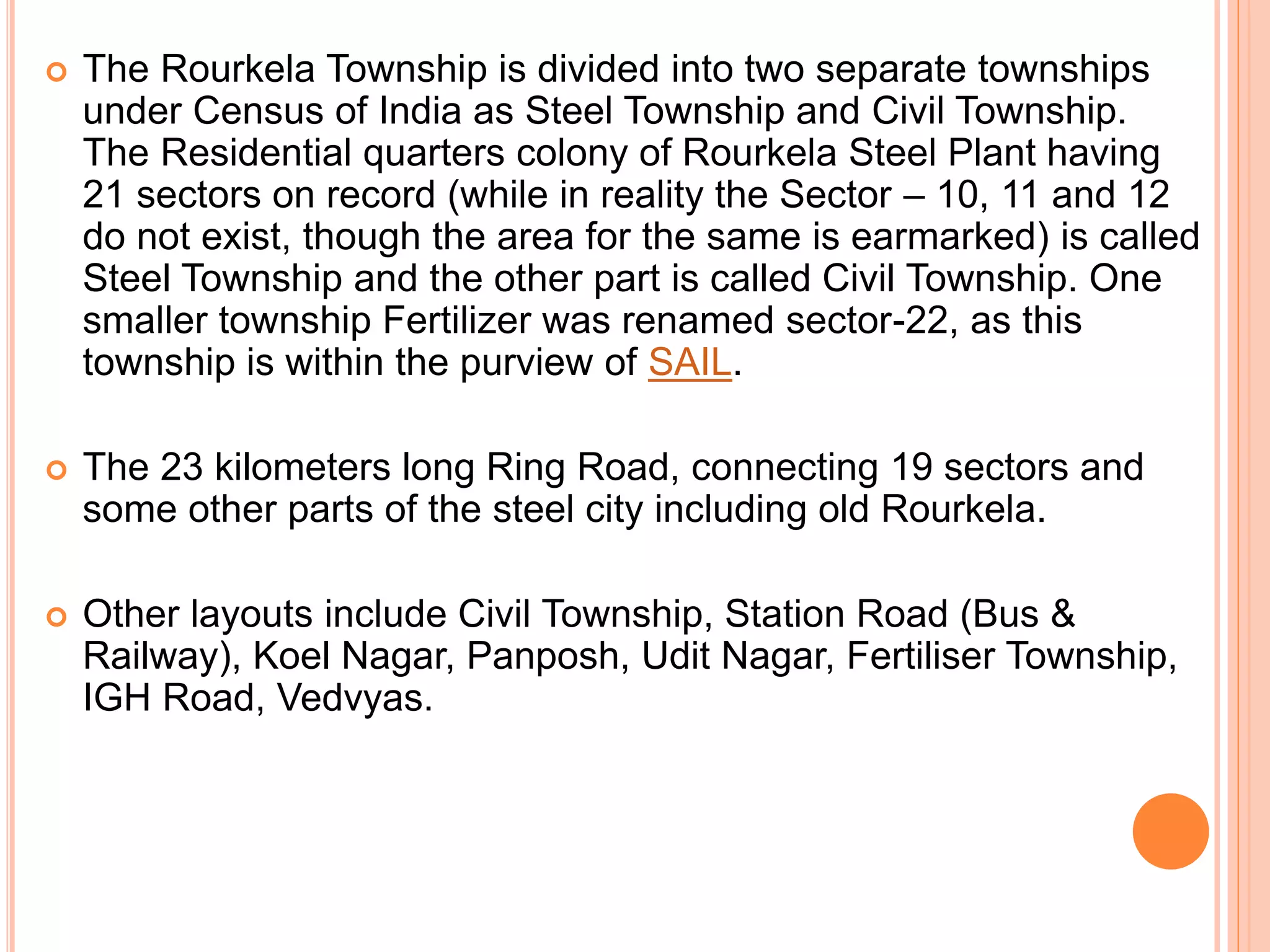 Rourkela architecture case study town planning | PPTX