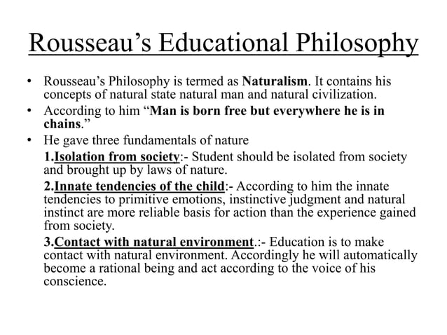 Rousseau | PPTX | Parenting | Family and Relationships