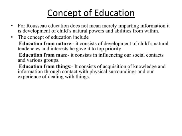 Rousseau | PPTX | Parenting | Family and Relationships