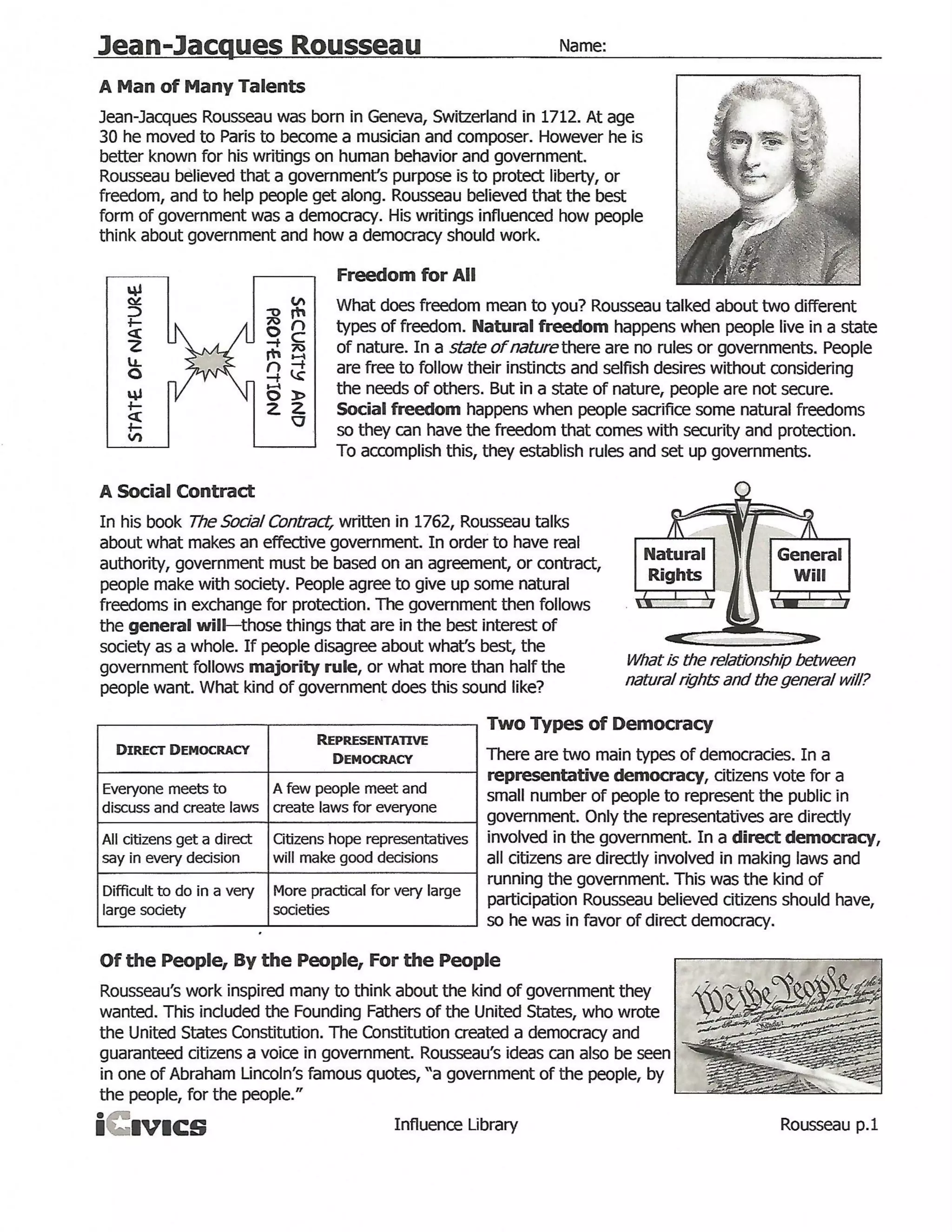 Rousseau reading | PDF