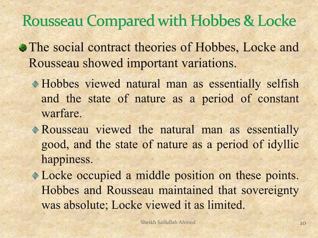Rousseau's Theory of Social Contract | PPTX