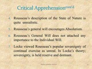 Rousseau's Theory of Social Contract | PPTX