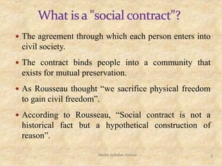 Rousseau's Theory of Social Contract | PPTX