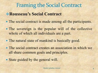 Rousseau's Theory of Social Contract | PPTX