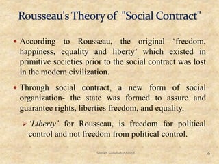 Rousseau's Theory of Social Contract | PPTX