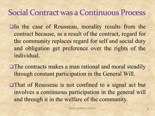 Rousseau's Theory of Social Contract | PPTX