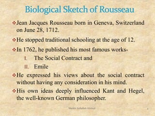 Jean Jacques Rousseau's Social Contract Theory | PPT
