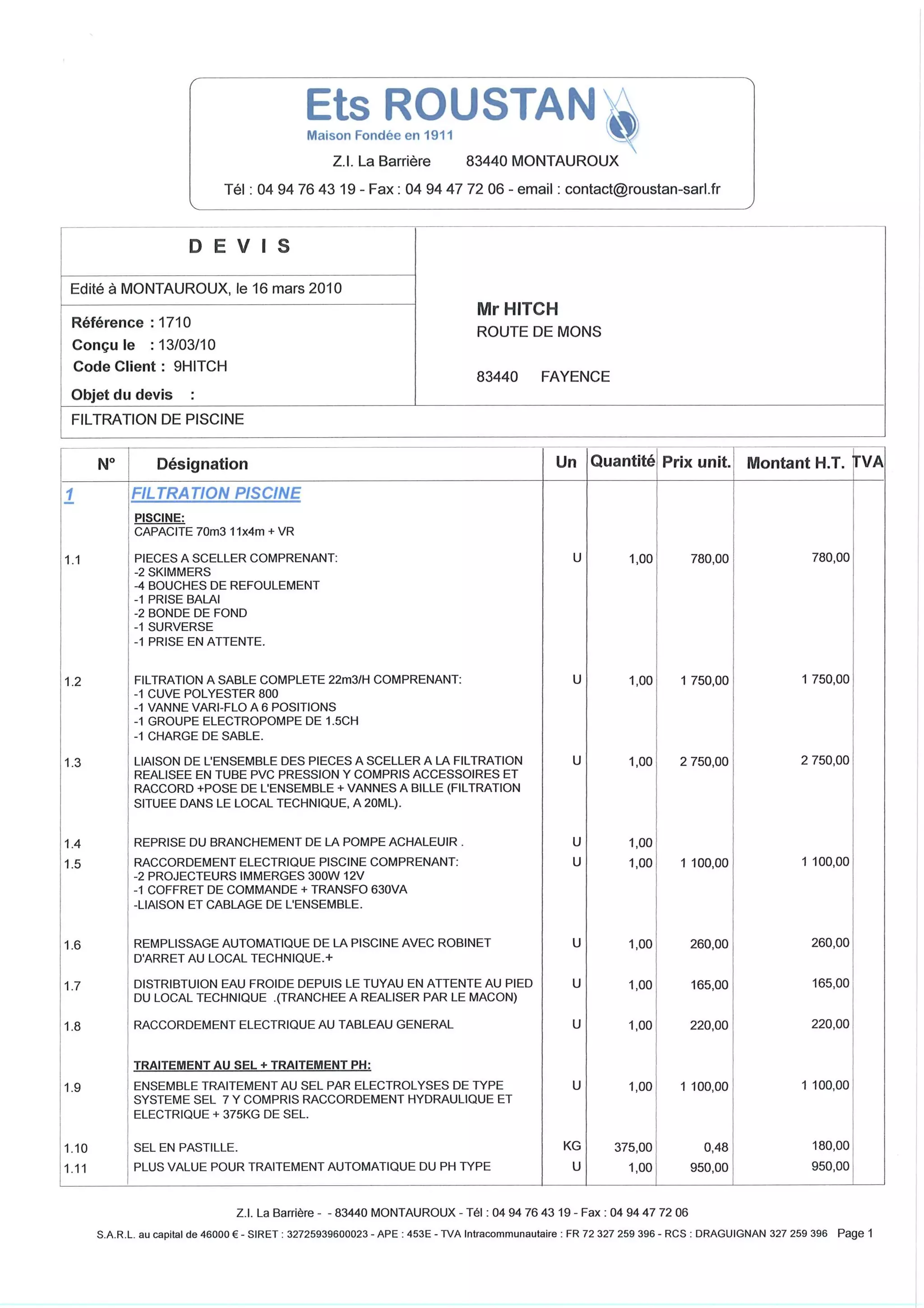 Roustan Cover And Filtration | PDF