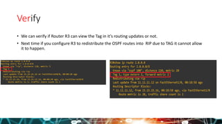 Route tags with OSPF | PPTX