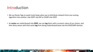 Route tags with OSPF | PPTX