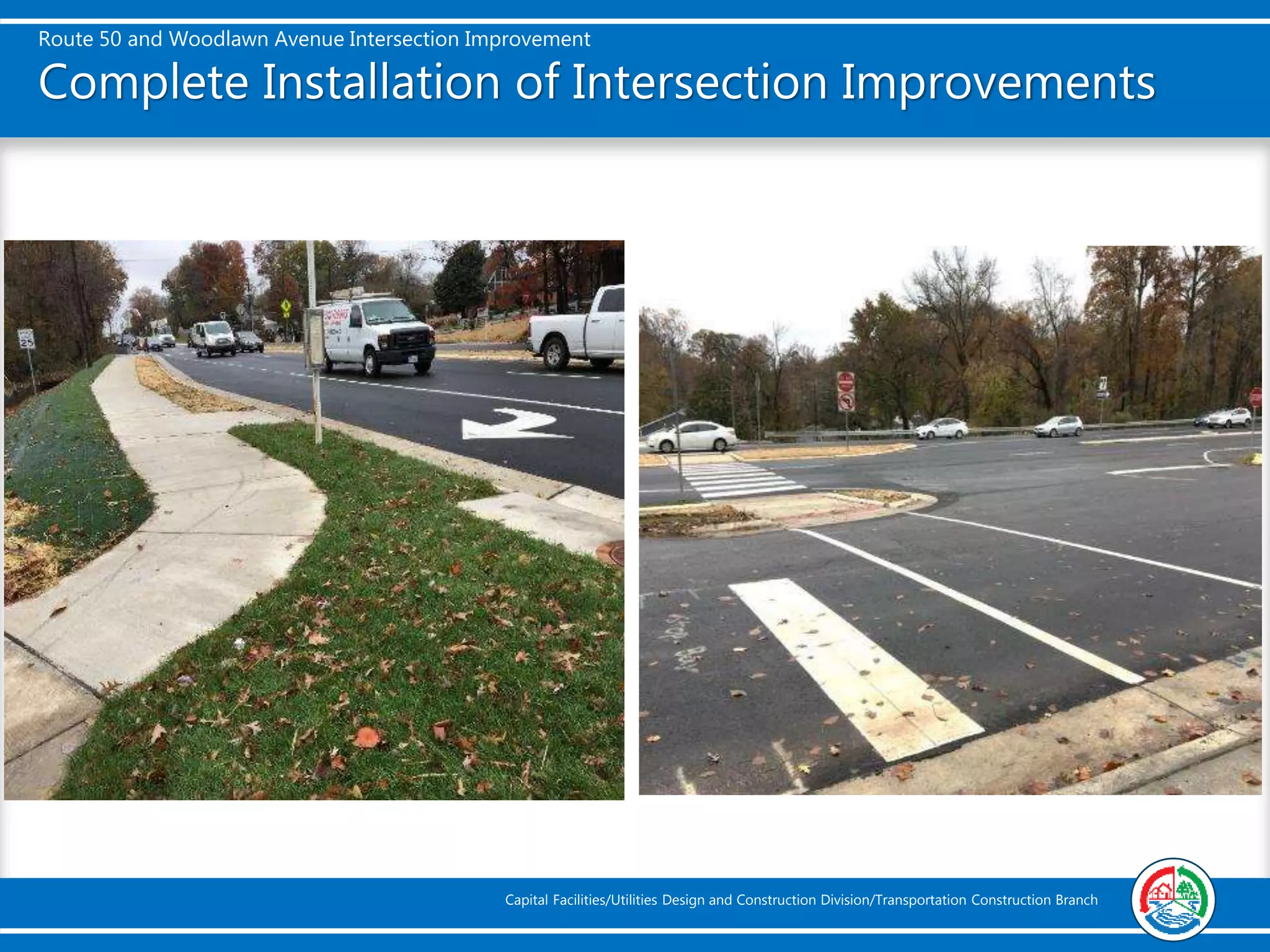 Route 50 at Woodlawn Ave Intersection Improvements | PPTX