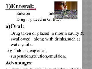 ROUTE OF ADMINISTRATION OF DRUGS | PPT