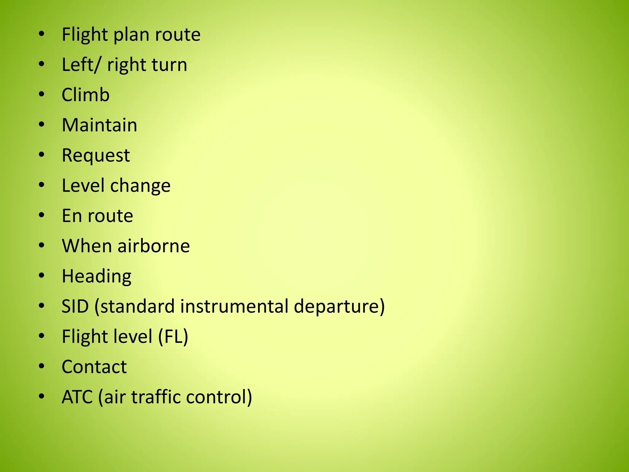 Route Clearances: CRAFT Clearance Route Altitude frequency Transponder ...