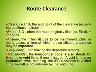 Route Clearances: CRAFT Clearance Route Altitude frequency Transponder ...