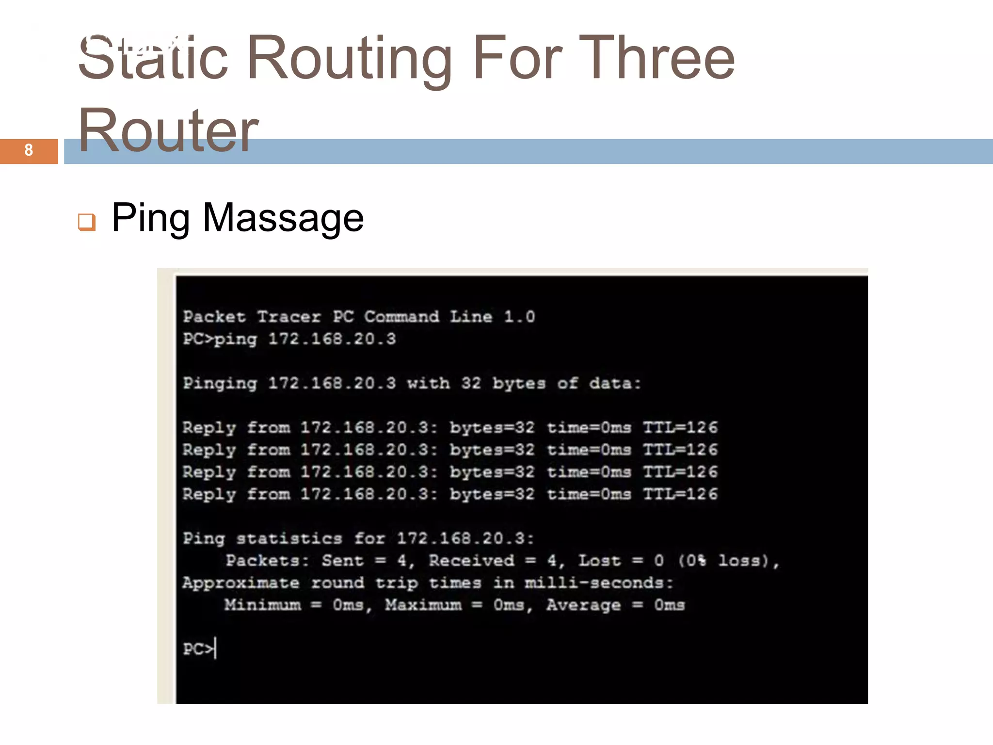 Route Configuration In Packet Tracer Ppt