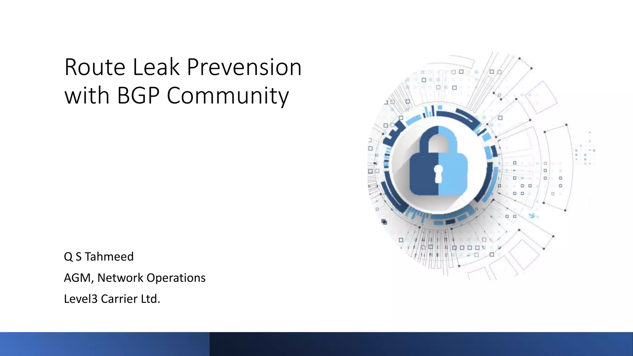 Route Leak Prevension with BGP Community | PPT