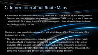 Route maps | PPT