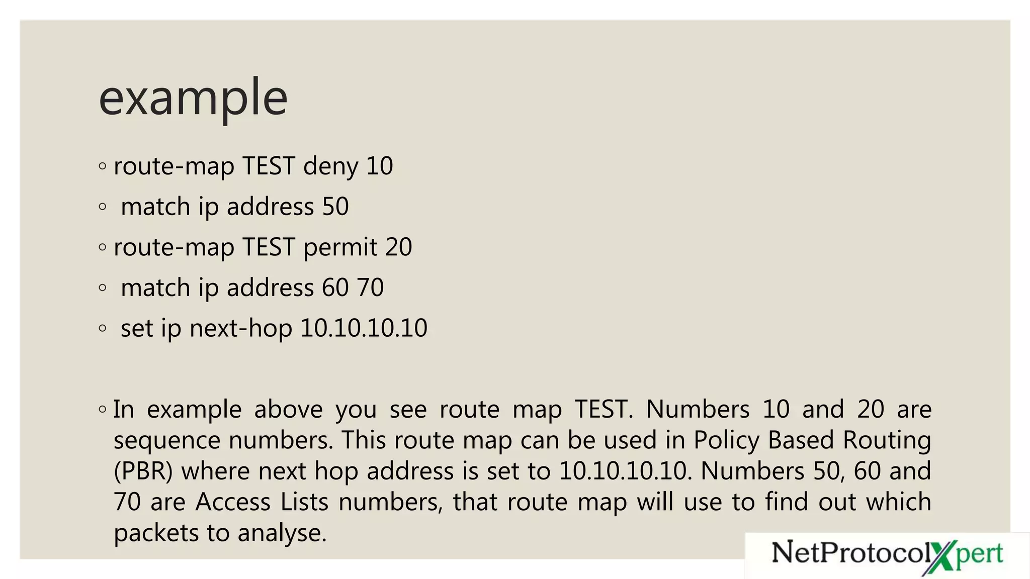 Route Maps & Redistribution into OSPF with Route Maps | PPTX