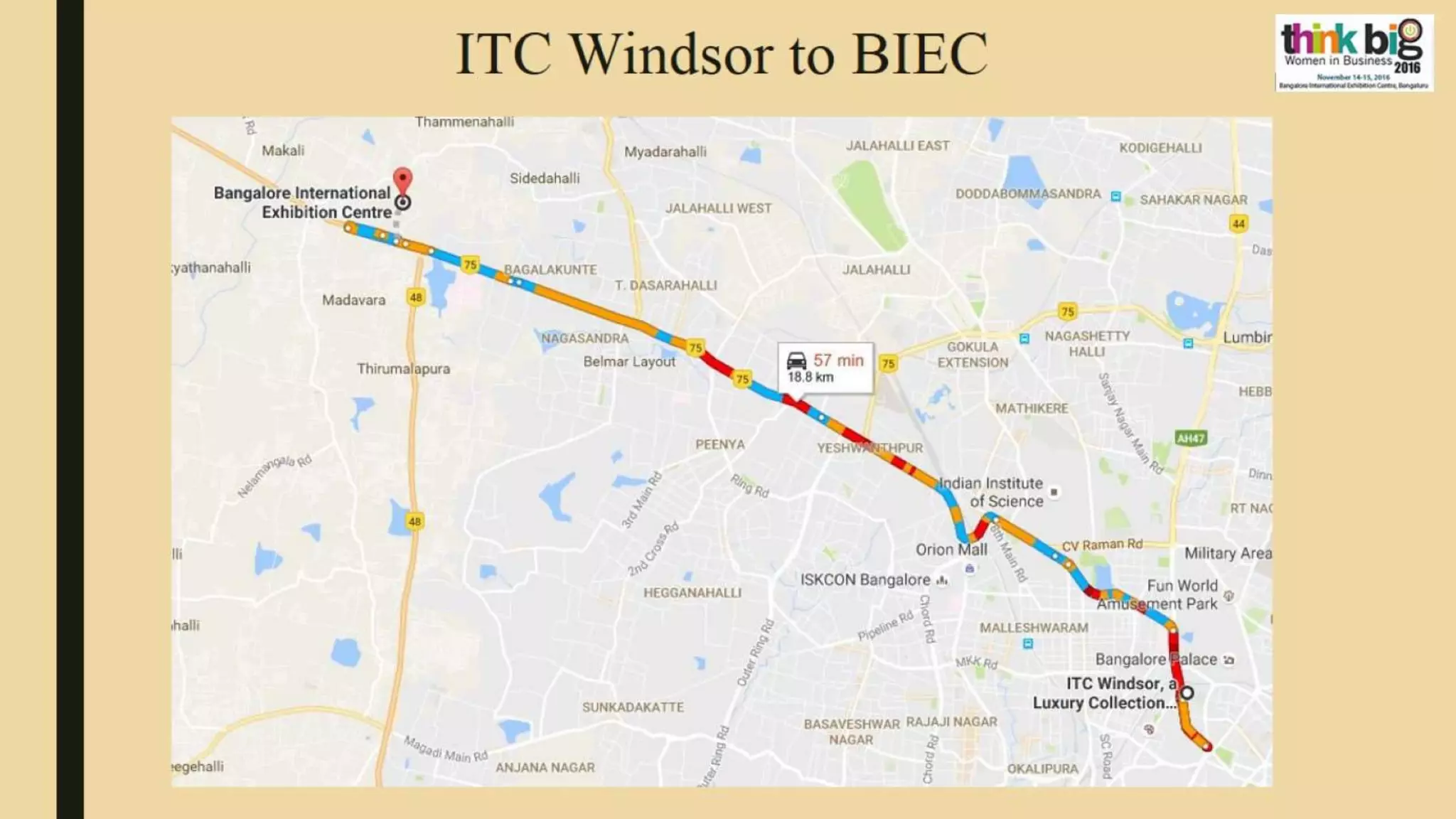 Route maps to BIEC | PPTX
