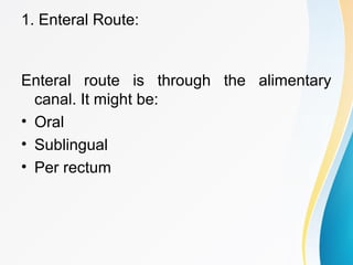 Route of administration of drug | PPT