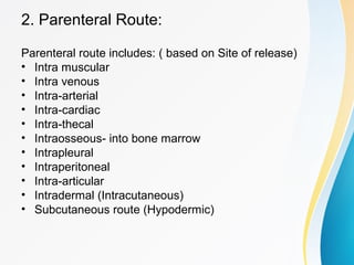 Route of administration of drug | PPT