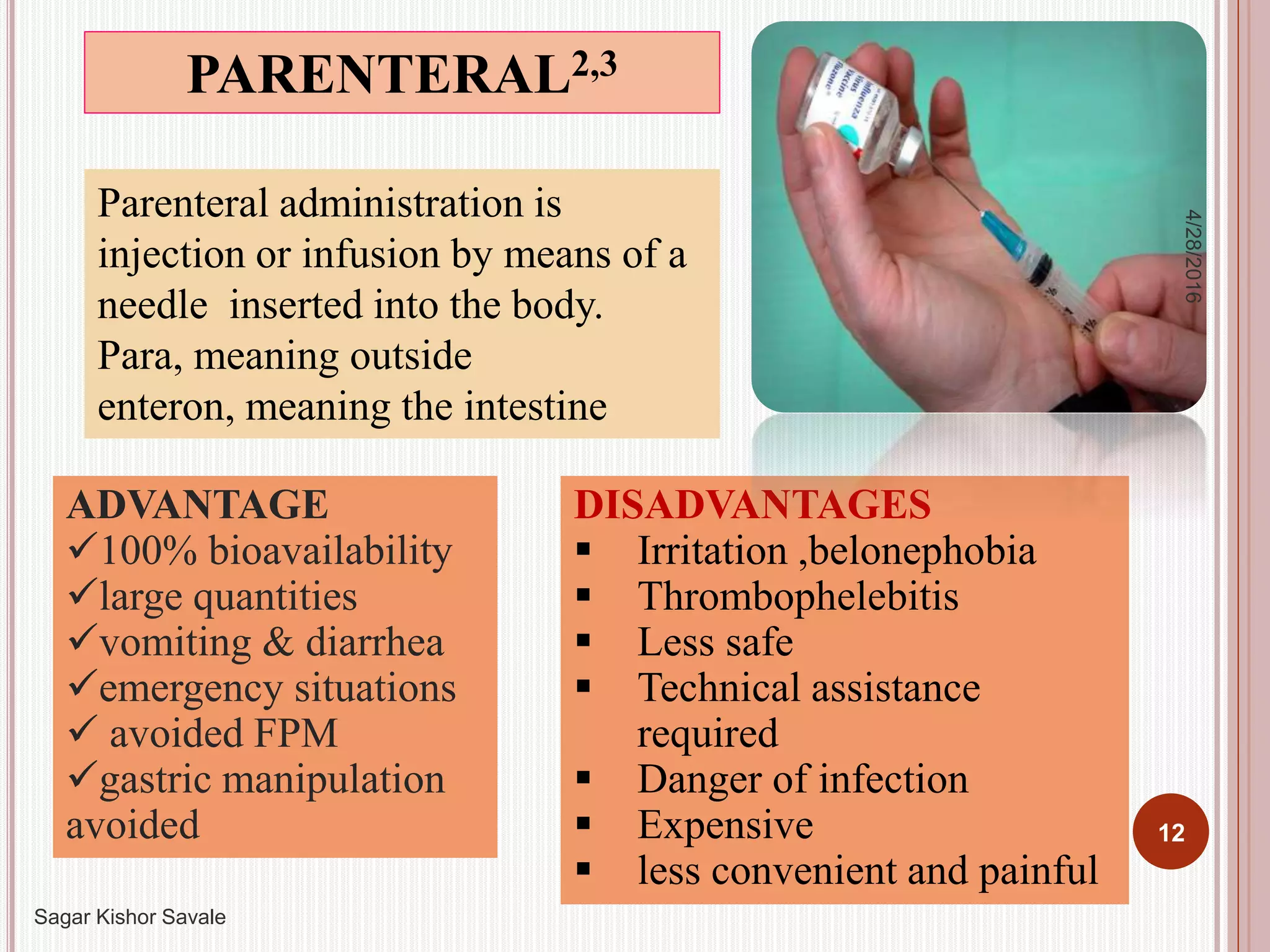 Route of administration and implication on bioavailability | PPTX