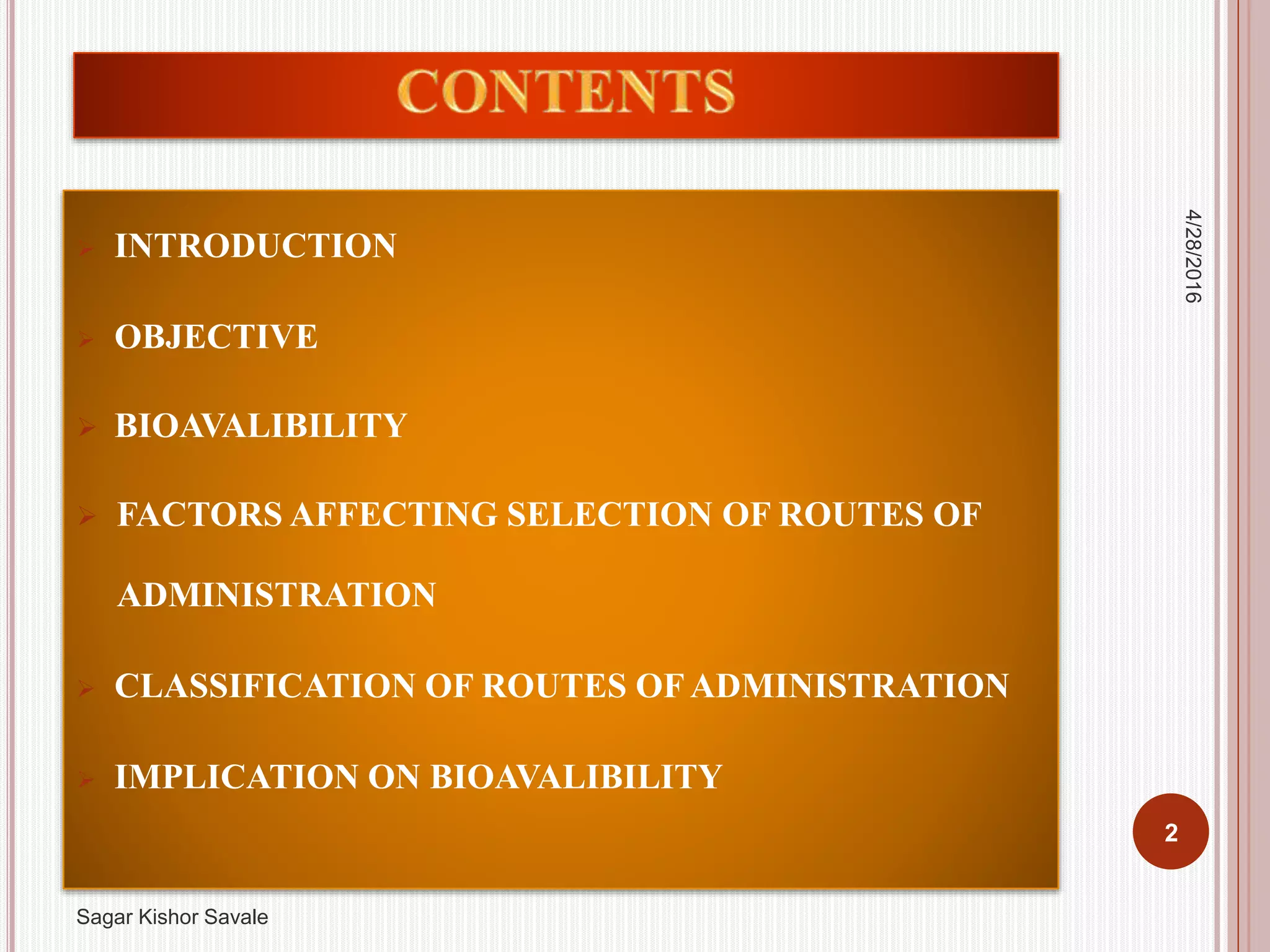 Route of administration and implication on bioavailability | PPTX