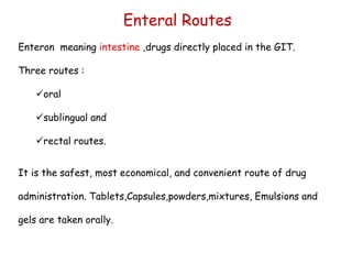 Route of administration of drug | PPTX