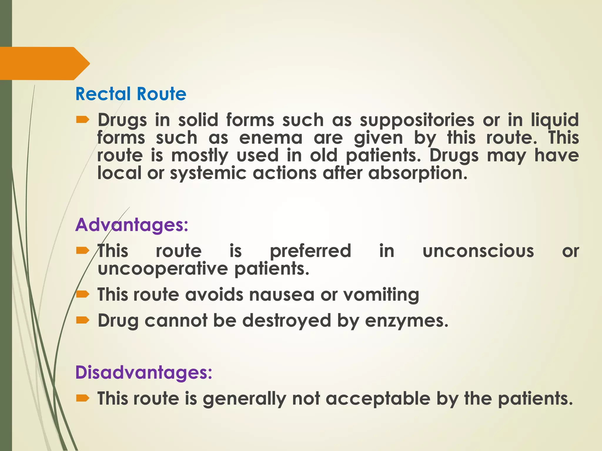 Route of administration of drugs | PDF