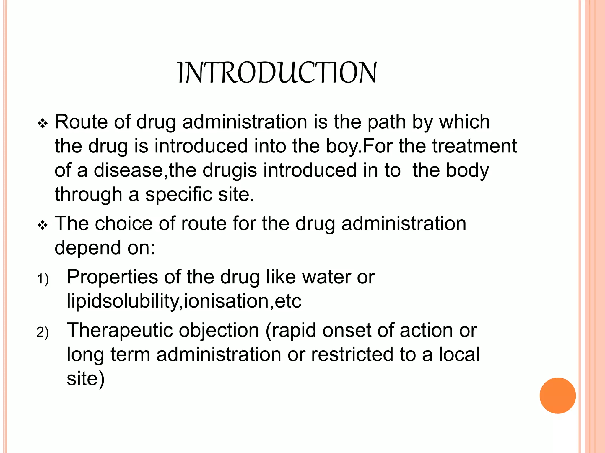 Route of administration of drugs | PPTX