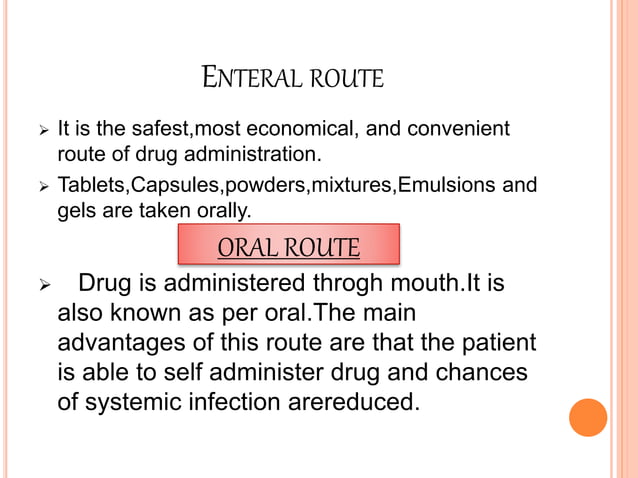 Route of administration of drugs | PPTX